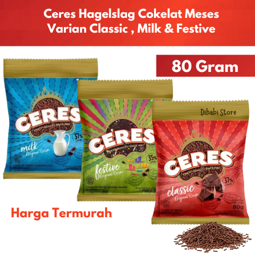 Jual Meses Ceres Hagelslag Cokelat Meises 80 Gram Classic / Mesis Milk ...