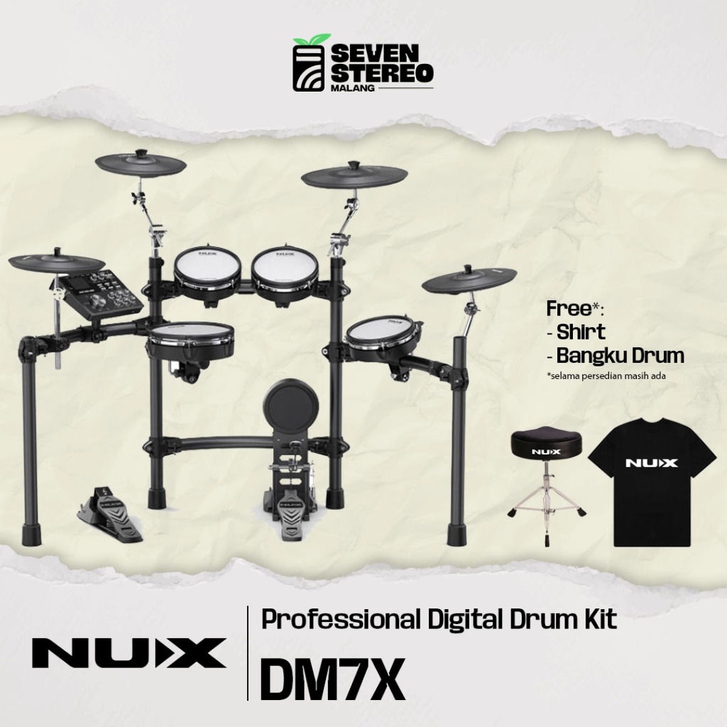 Jual NUX DM7X Electric Drum Set – All Mesh Head Drum Elektrik ...
