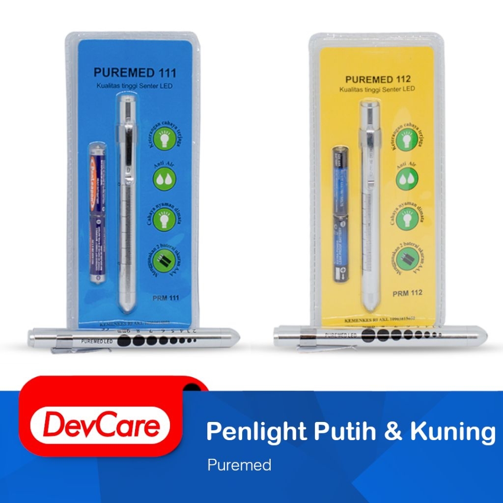 Jual Penlight LED Soft Light Yellow PUREMED Lampu Senter Medis Cahaya ...