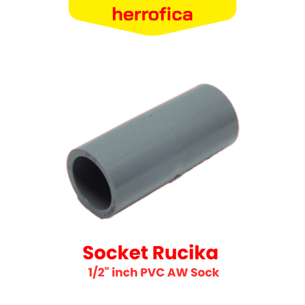Jual Socket Rucika 1/2 Inch AW PVC/Sambungan Pipa | Shopee Indonesia