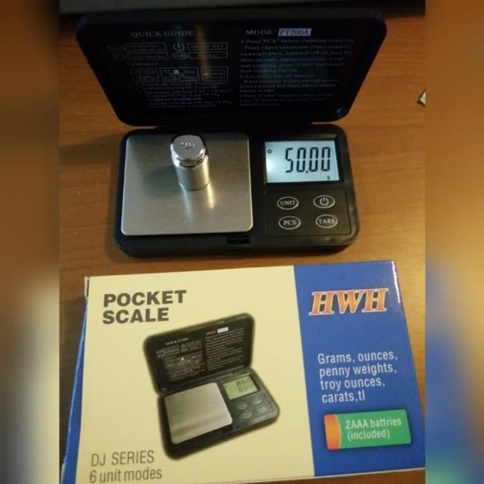 Jual Timbangan Emas Digital HWH PT200A/ 200g x 0.01g timbangan pocket ...