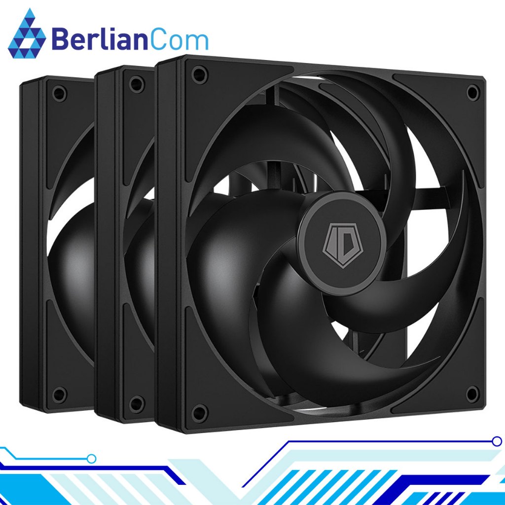 Jual ID-COOLING AS-120-K TRIO BLACK 120mm Silent PWM Fan Triple Pack ...