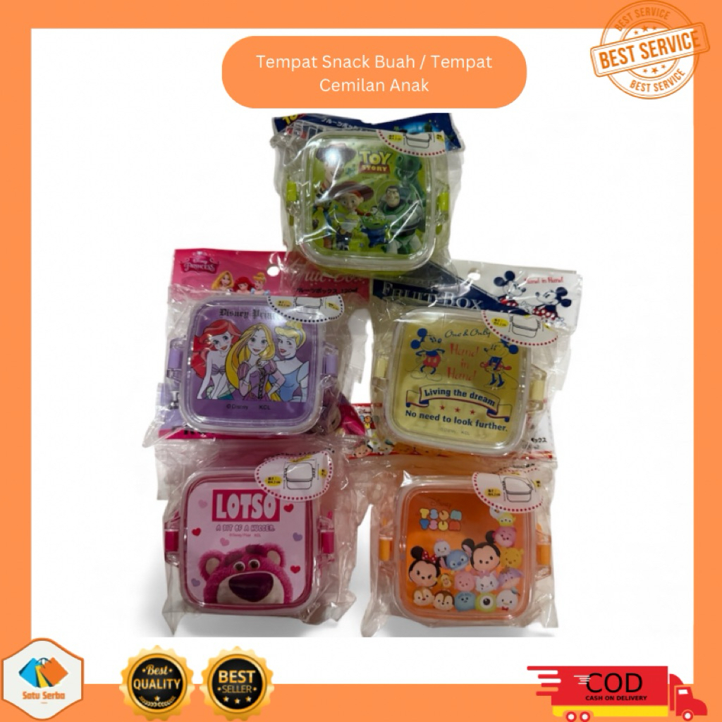 Jual B025 Tempat Snack Buah Karakter Disney Lucu | Tempat Cemilan ...