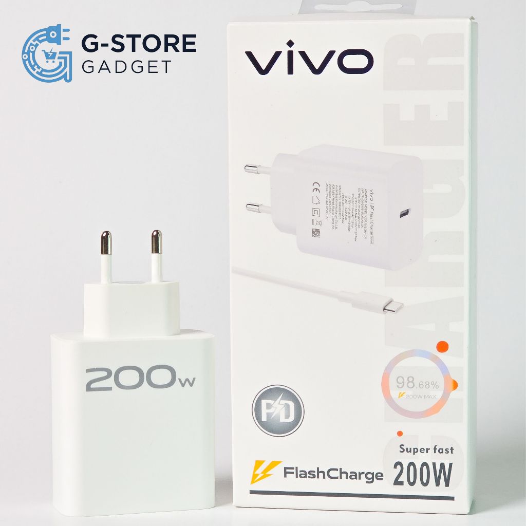 Jual Vivo FlashCharge Type C Original 200W || Vivo Fast Charger 200W ...