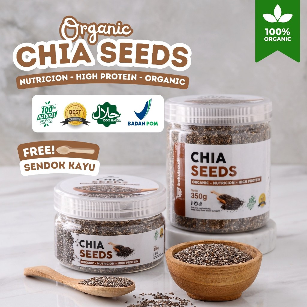 Jual Organic Chia Seeds Premium Quality Original 100% Murni non GMO ...