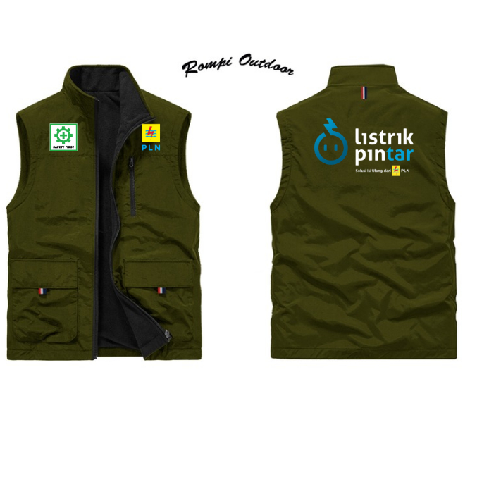 Jual Rompi Safety Listrik | Rompi PLN | Rompi Dinas Petugas PLN | Rompi ...