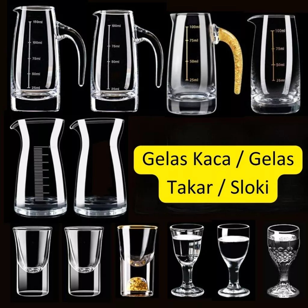 Jual Gelas Minum/Gelas takar sloki,Gelas 100ml | Shopee Indonesia
