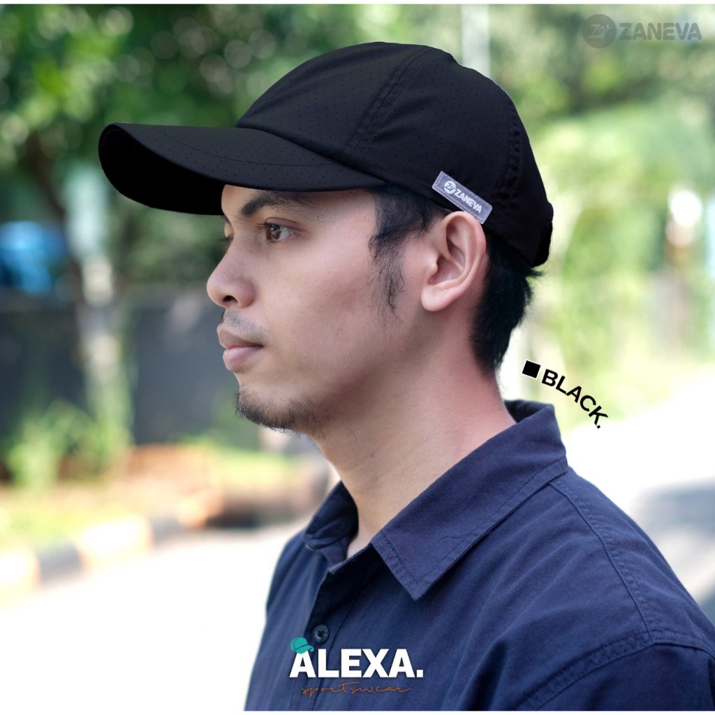 Jual Zaneva - Alexa Cap Topi Olahraga Pria Kekinian Nyaman Adem Sporty ...