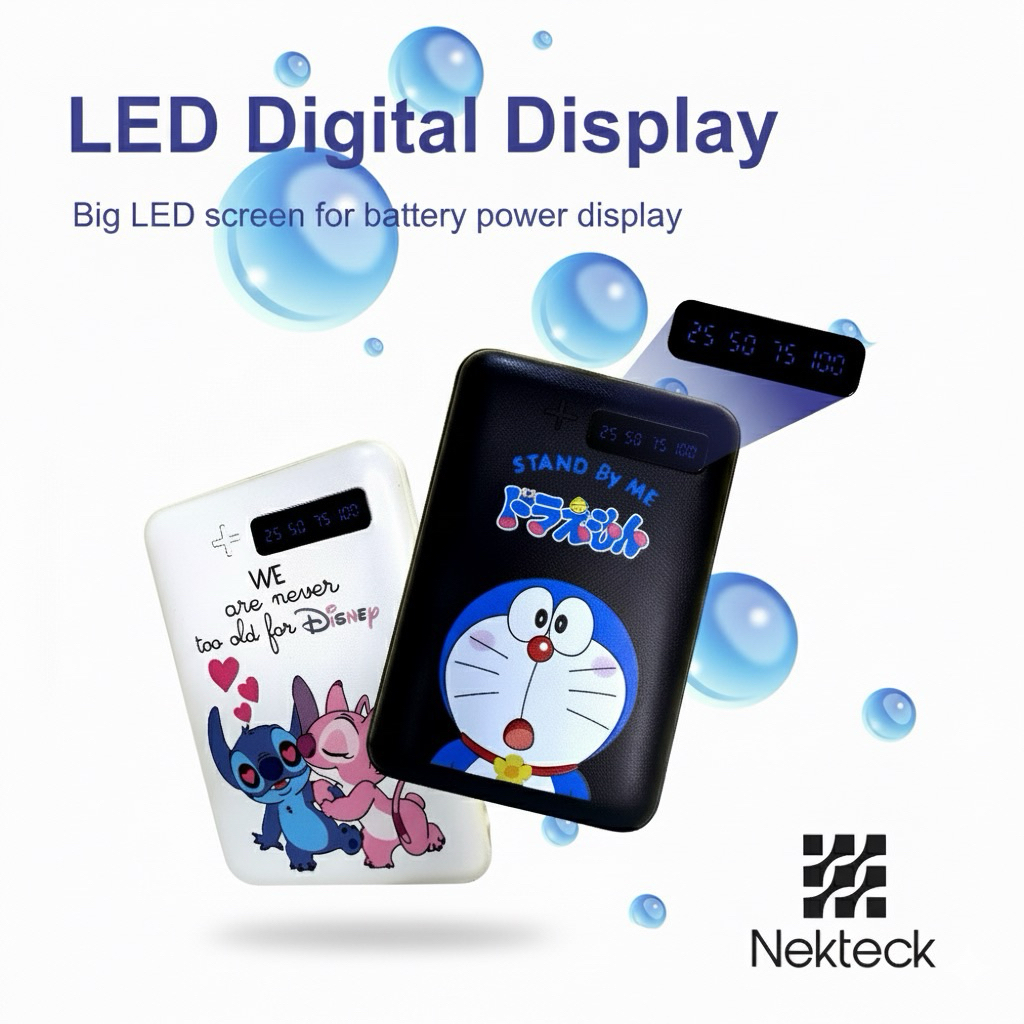 Jual [TERLARIS] POWERBANK MACARON NEKTECK POWER BANK PB MACARON HITAM ...