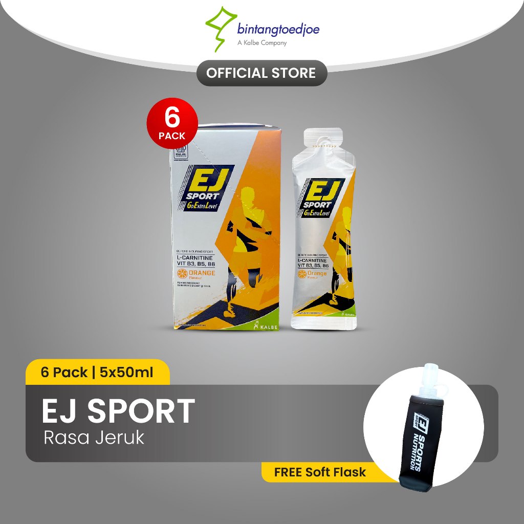 Jual NEW! EJ Sport Sachet Orange 6 Pack (30 sachet) - Energy Gel ...