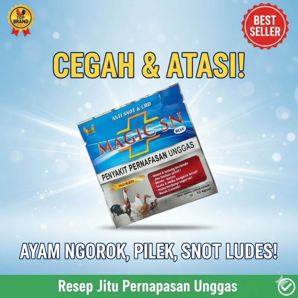 Jual OBAT AYAM NGOROK PILEK SNOT CRD - Magic SN Blue Kapsul - Ampuh ...