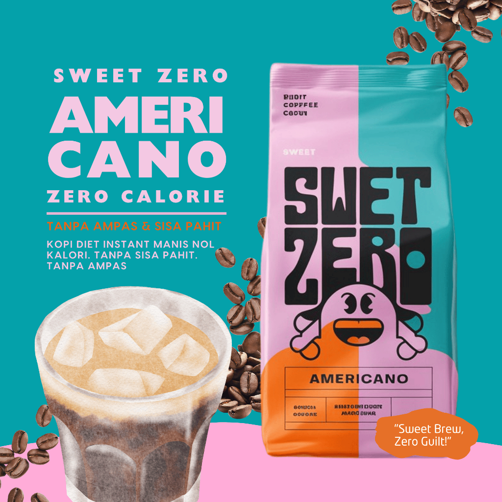 Jual Kopi Diet Zero Sweet Americano Huxley - Kopi Hitam Murni Tanpa ...