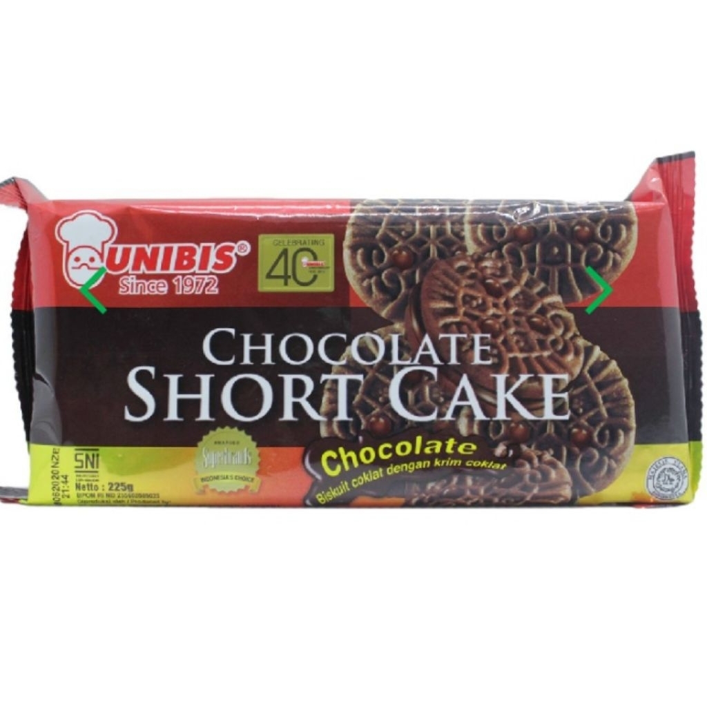 Jual SHORTCAKE COKLAT/VANILA UNIBIS 225 gram /BISKUIT SHORTCAKE 1 ...
