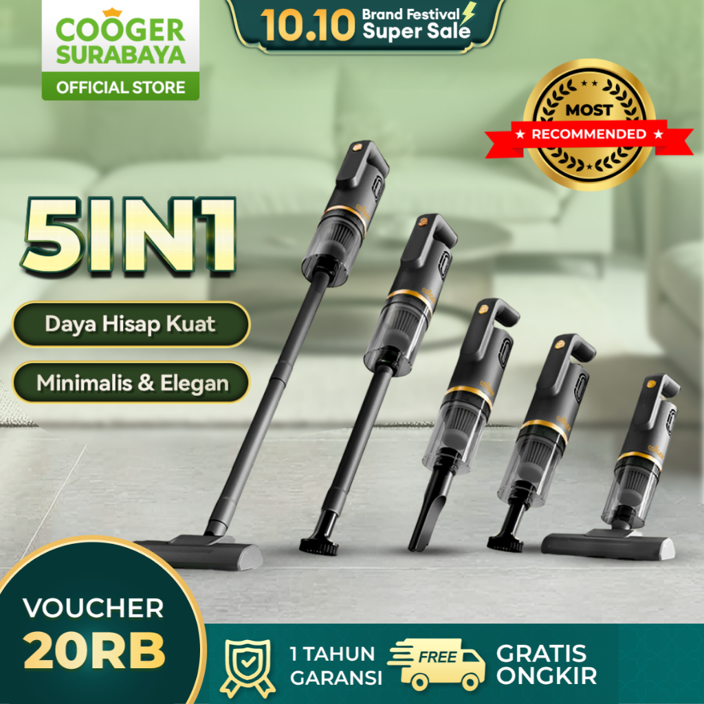 Jual COOGER SURABAYA 5IN1 Vacuum Cleaner Lantai Ruangan Serbaguna ...