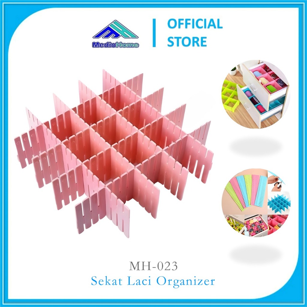 Jual Mediohome Sekat Laci Organizer Penyekat Pemisah Pembatas Kotak ...