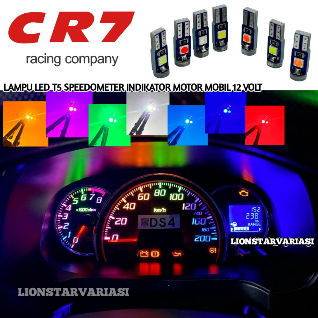 Jual 2 Pcs Lampu LED T5 Speedometer Lampu Indikator LED Motor Mobil T5 ...