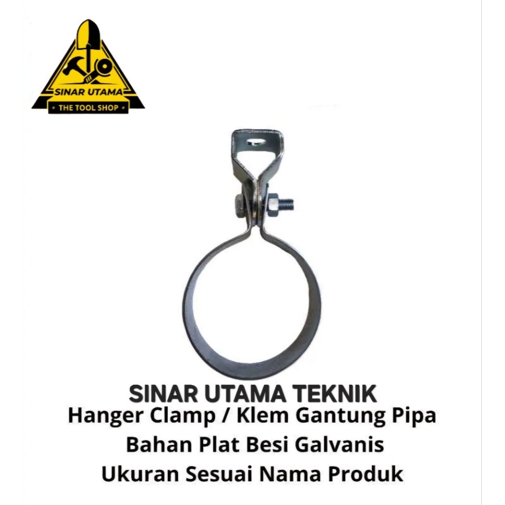 Jual KLEM PIPA GANTUNG 3 INCH / HANGER CLAMP 3 INCH PLAT BESI GALVANIS ...