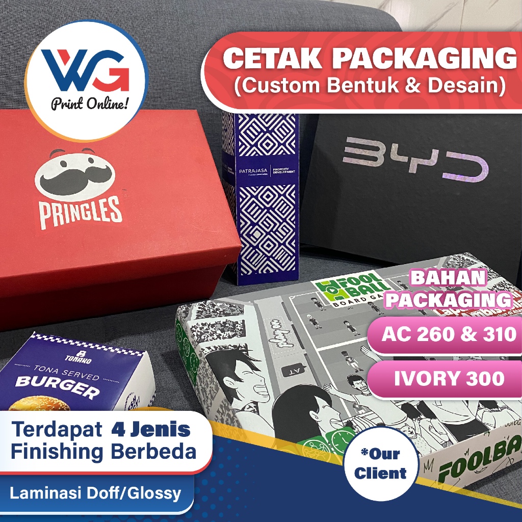 Jual Cetak Packaging Custom Premium Full Color | Bahan Kertas Ivory Art ...