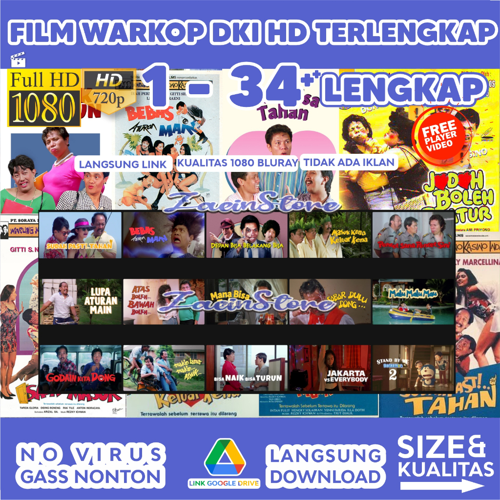 Jual FILM WARKOP DKI HD LENGKAP film klasik indonesia Pilem | Shopee ...