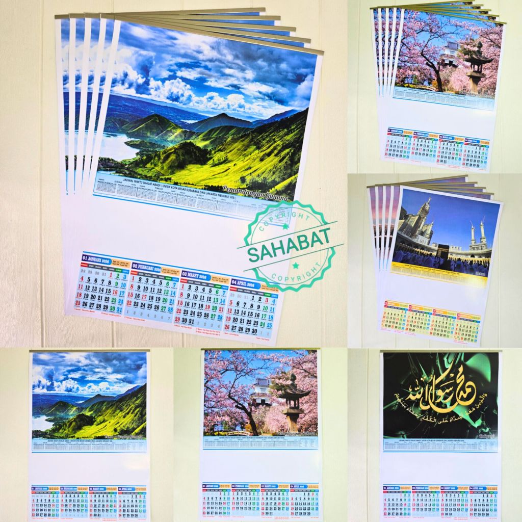 Jual KALENDER DINDING 2026 CATURWULAN 3 LEMBAR 4 BULANAN UKURAN 36 X ...
