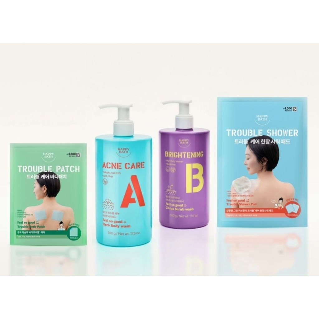 Jual Happy Bath Feel So Good Body Care Line Acne Wash Brightening Body ...