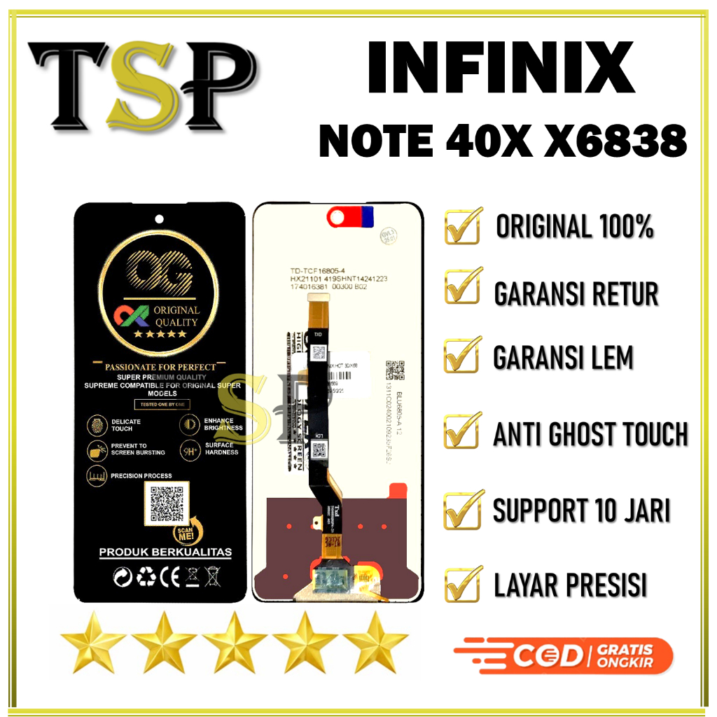 Jual 【ORIGINAL 100%】LCD INFINIX NOTE 40X X6838 LCD ORIGINAL STANDART ...