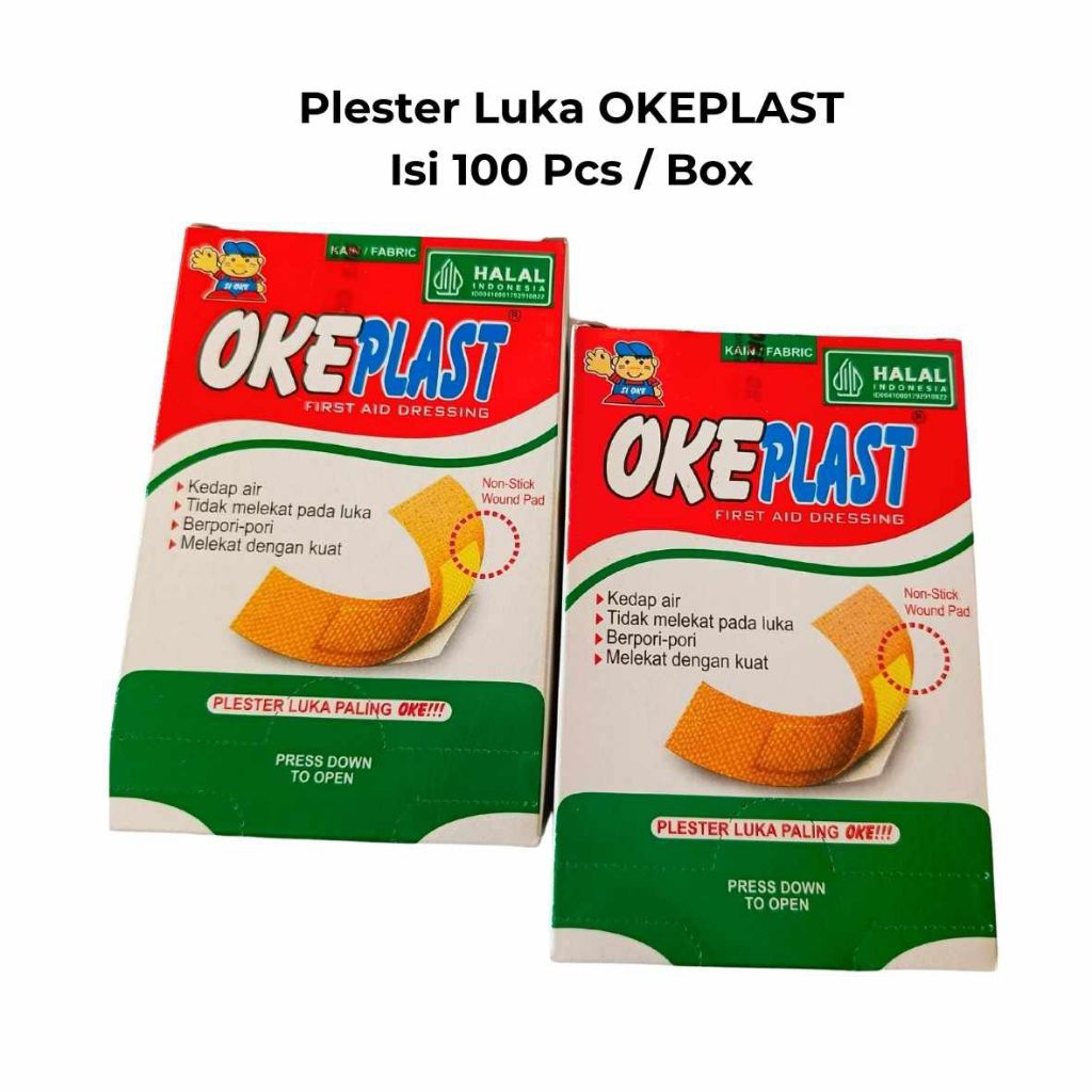 Jual OKEPLAST PLESTER LUKA ISI 100 PCS / BOX | Shopee Indonesia