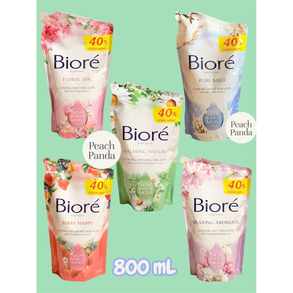 Jual Biore body foam sabun mandi cair 800 mL || Biore body wash 800 mL ...