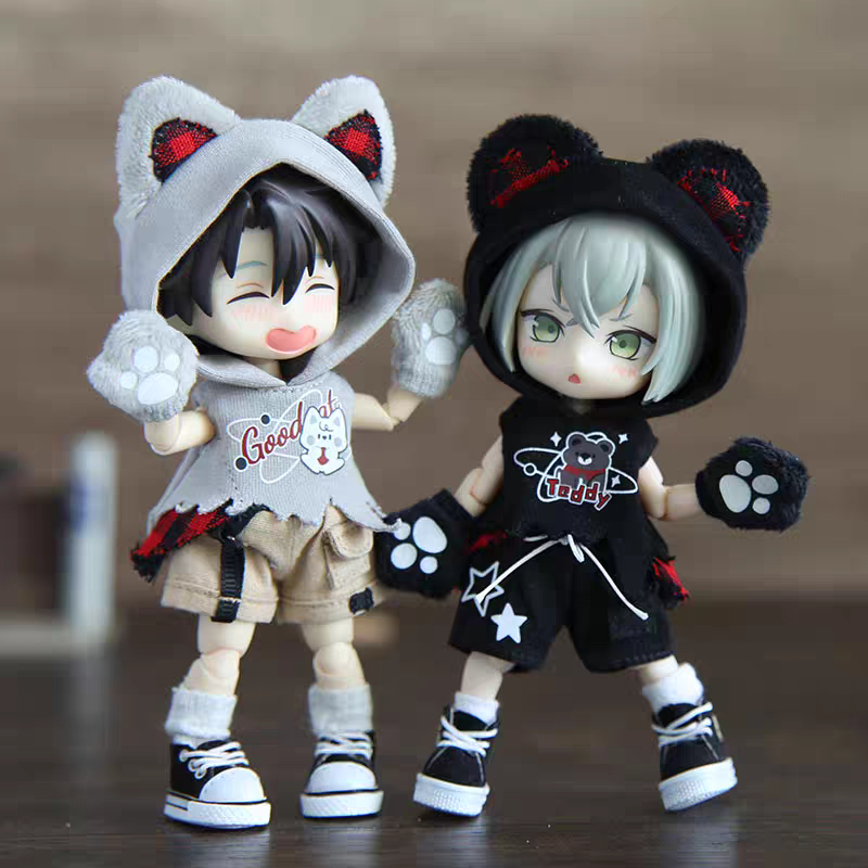 Jual OB11 Clothes / YMY DOD doll outfit - Cute paw cosplay outfit ...