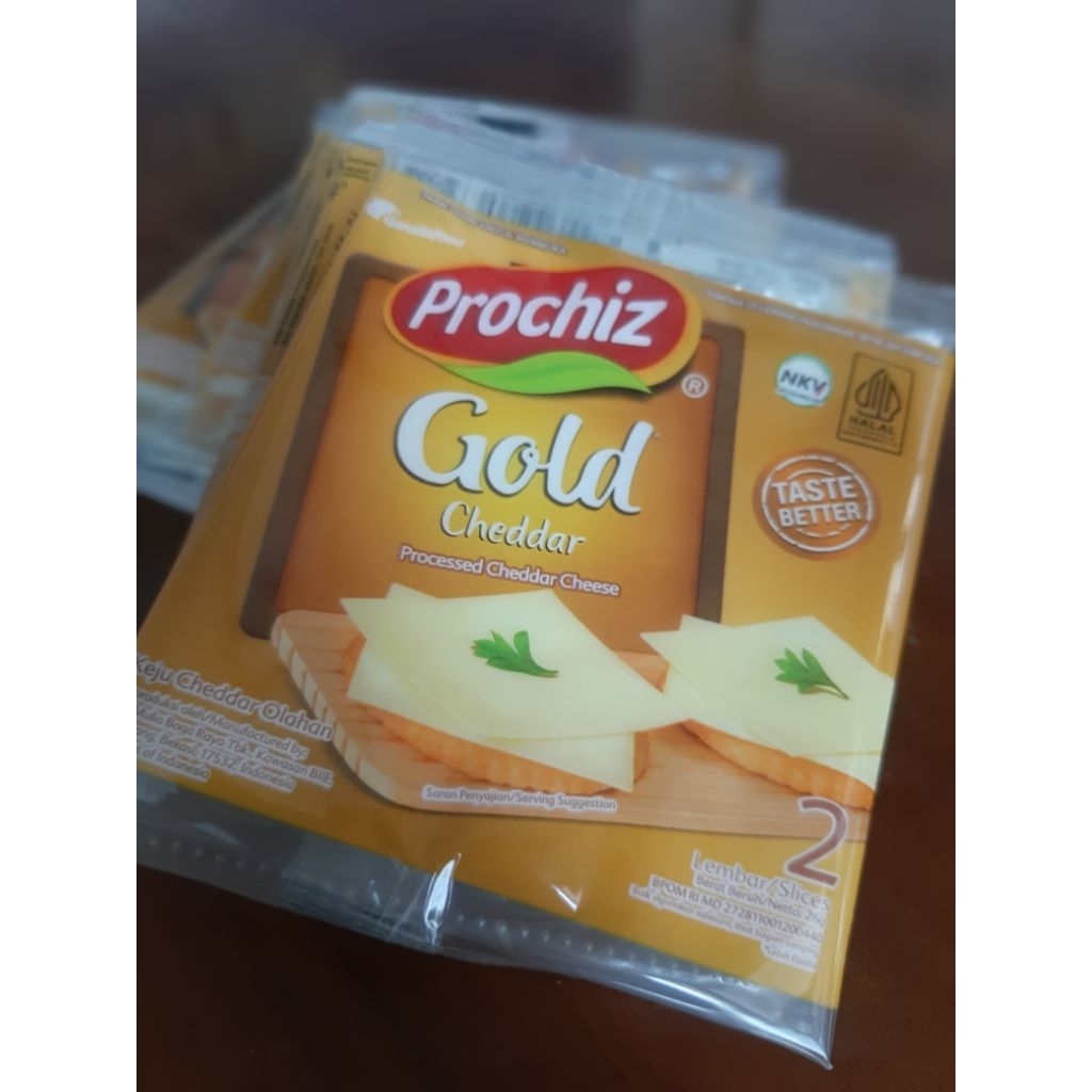 Jual Prochiz Gold Cheddar isi 2 slices (8 pcs/16 slices) | Shopee Indonesia