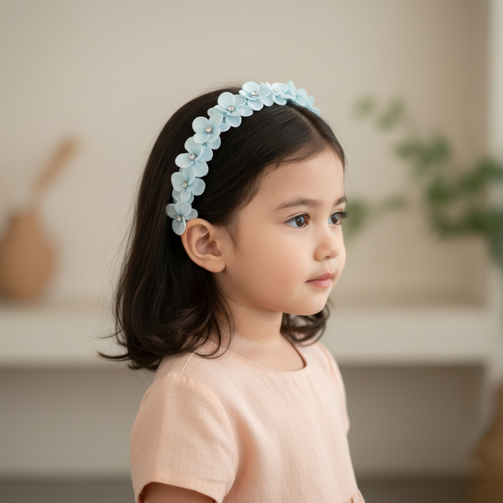 Jual bando headband bunga anak Blue Belle | Shopee Indonesia