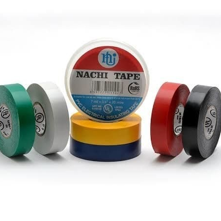 Jual ISOLASI LISTRIK WARNA NACHI TAPE (HITAM, BIRU, MERAH, KUNING ...