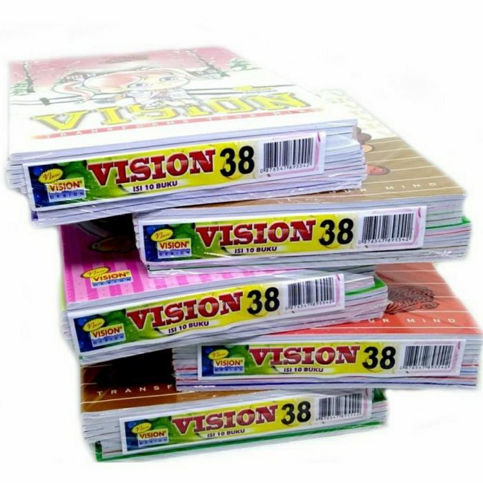 Jual Buku Tulis Vision 38 Lembar 1 Pack Isi 10 Buku | Shopee Indonesia
