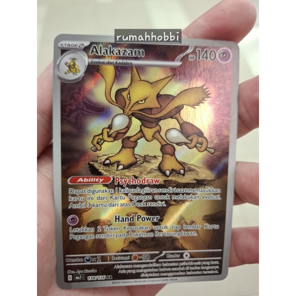 Jual Alakazam AR Art Rare Mega Evolution Evolusi Mega MA1 Pokemon TCG ...