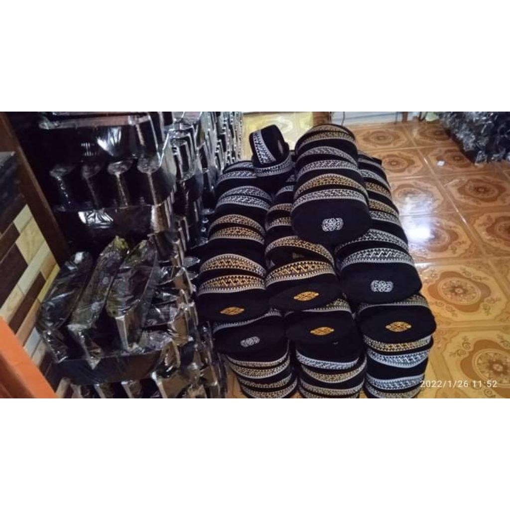 Jual songkok batik grosir batik sablon 20pc | Shopee Indonesia