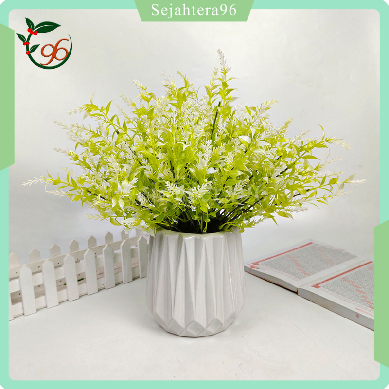 Jual Daun rumput LavenderACC Semak Kilap Cabang 5 - bunga artificial ...
