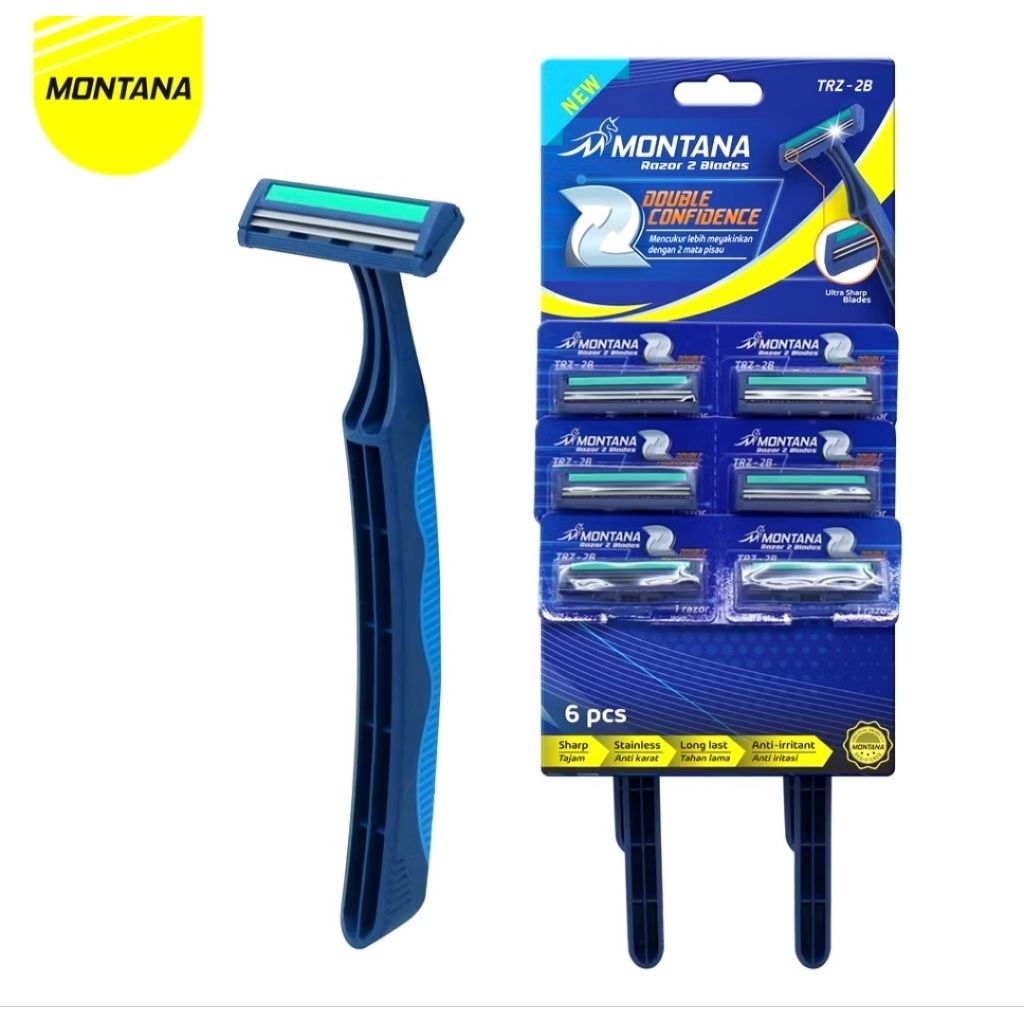 Jual Cukuran Kumis MONTANA Razor 2Blades/Alat Cukur/Cukuran Jenggot ...