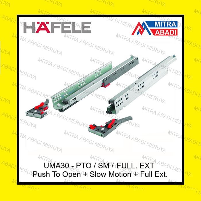 Jual HAFELE Tandem UMA30 PTO Panjang 50 cm Push To Open Soft Close Full ...
