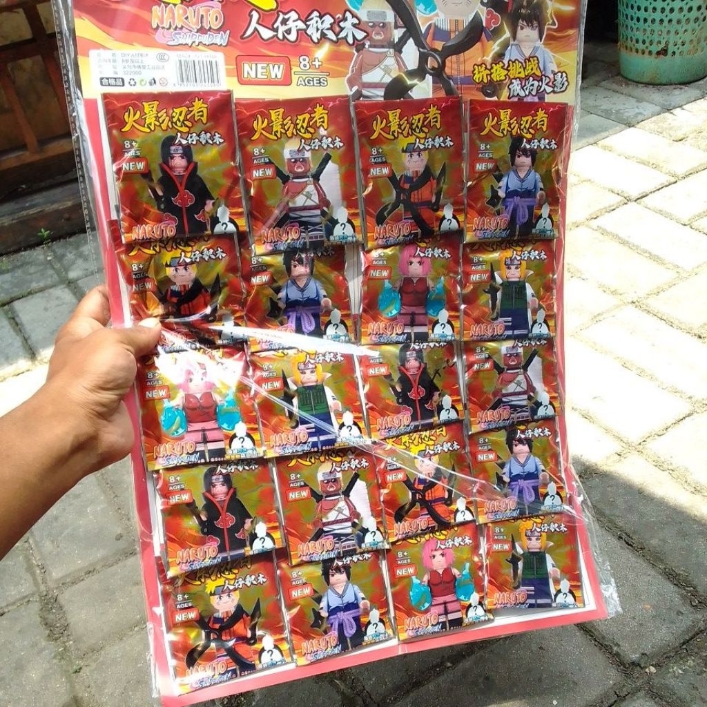 Jual 1 Lembar Mainan Brick Naruto Isi 20 Sachet | Shopee Indonesia