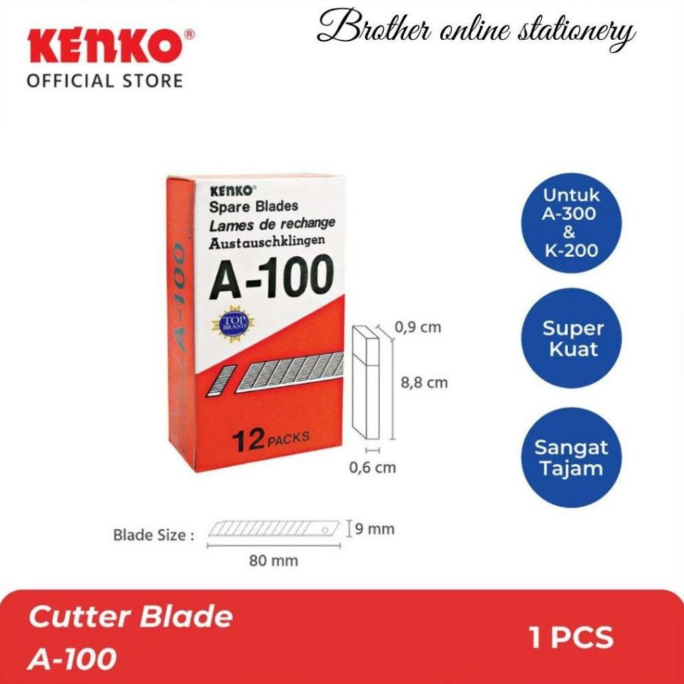 Jual BOS Kenko Refill Cutter A100/ Isi Cutter A300/ Silet/ Pemotong ...