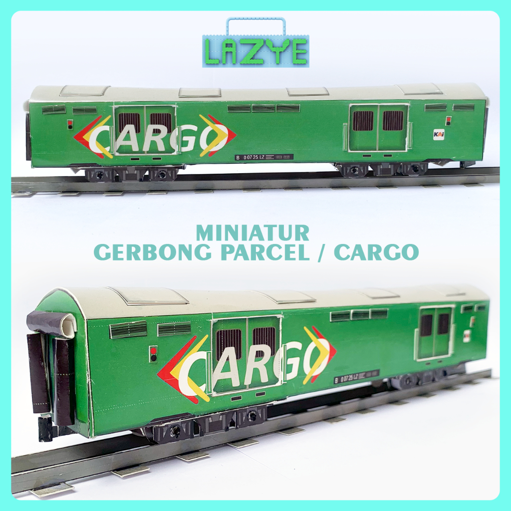 Jual LAZYE Miniatur Papercraft Gerbong Kereta Parcel / Cargo KAI ...