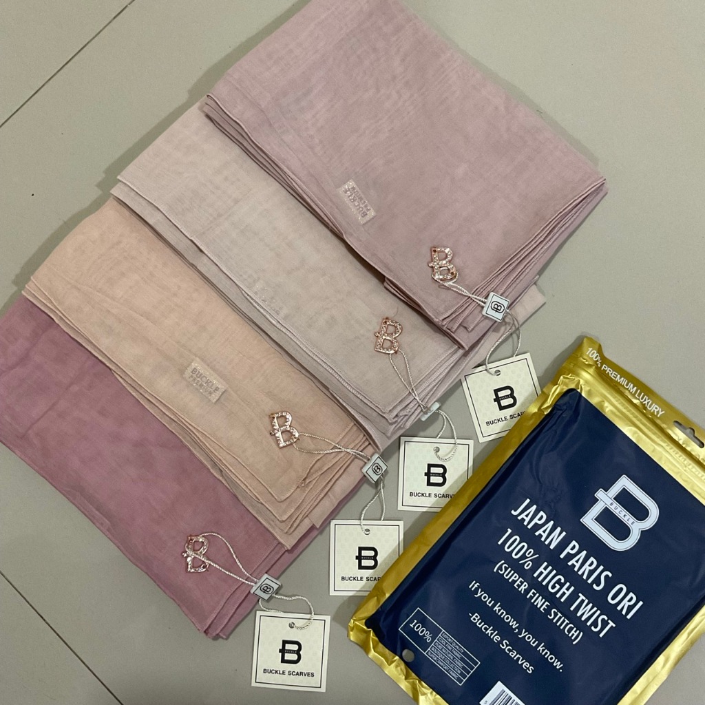 Jual Hijab Segiempat Paris Japan Ori Kerudung Buckle Scarves Jilbab ...