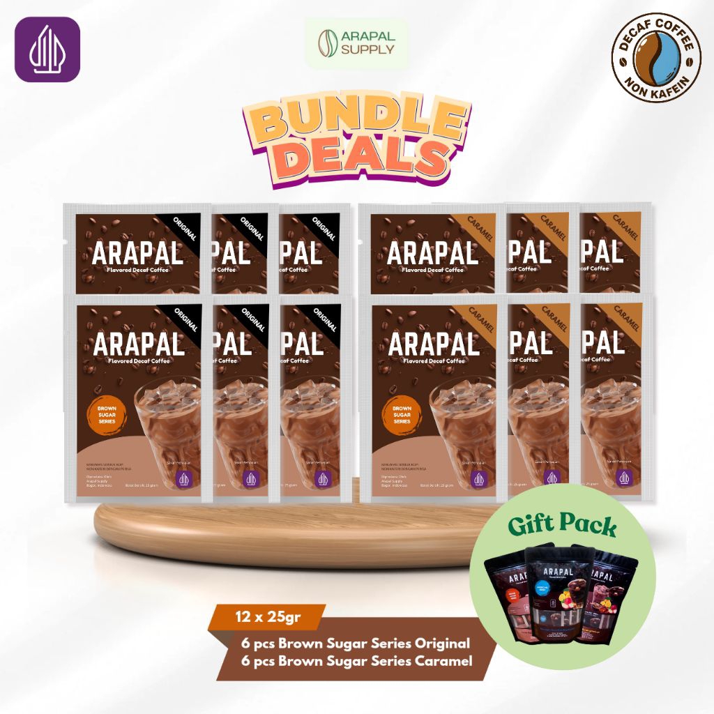Jual [PROMO BUNDLING GIFT PACK] ARAPAL COFFEE - Decaf Brown Sugar ...