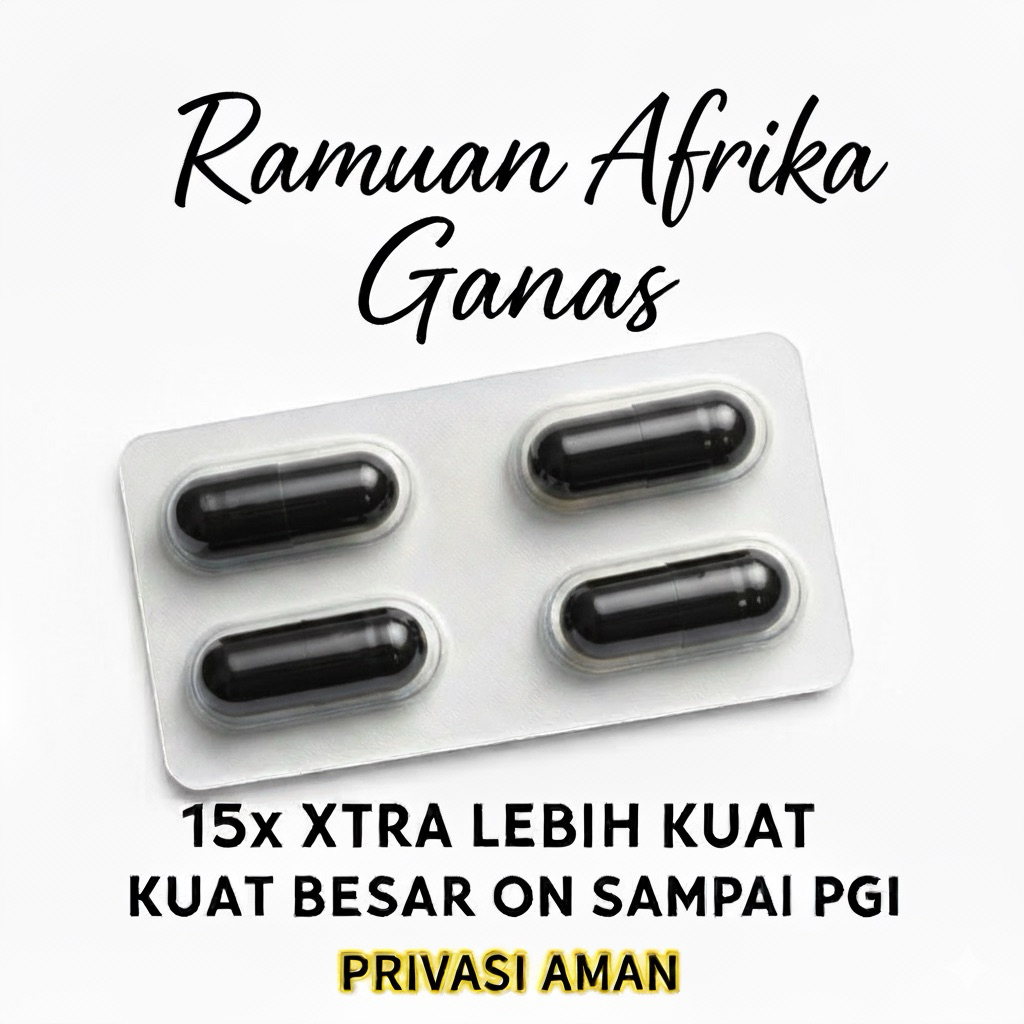 Jual Ramuan Afrika Ganas (Hitam) isi 4 Kapsul 15X Xtra Lebih Kuat ...