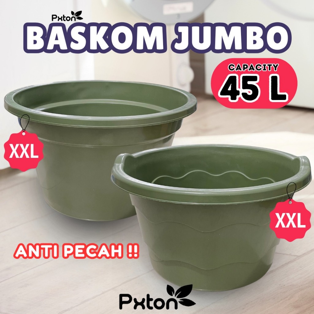 Jual Baskom Plastik Jumbo 45L / Bak air 45LITER / Ember Cuci Baju / Bak ...