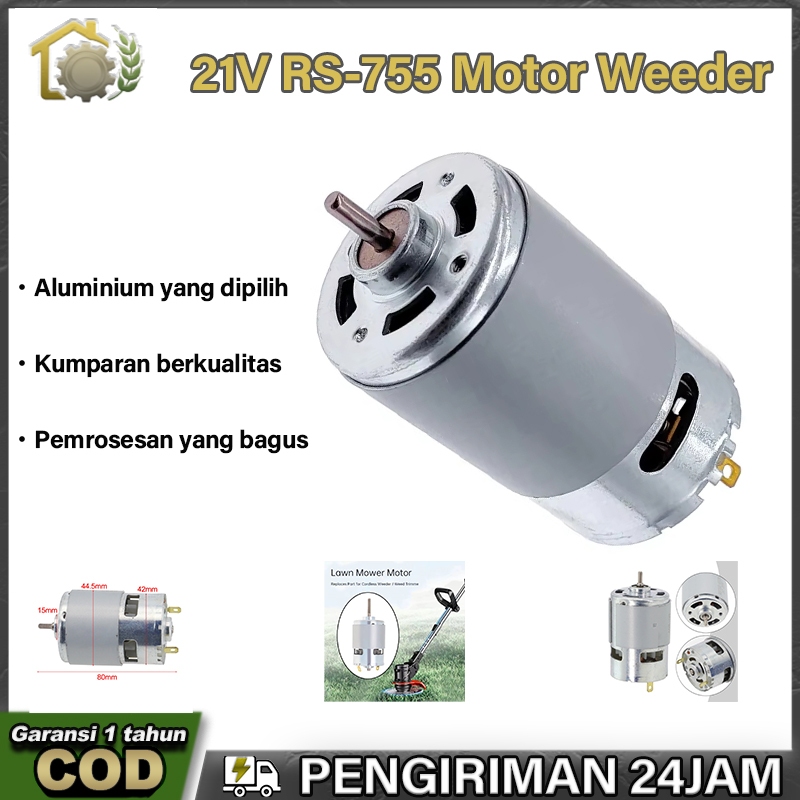 Jual Dinamo DC Motor RS-755 755 12V 21V Mesin Potong Rumput Lawn Mower ...