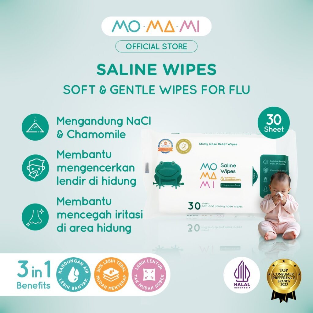 Jual Momami Wet Tissue Baby Saline Wipes No Alcohol & Perfume - Tisu ...