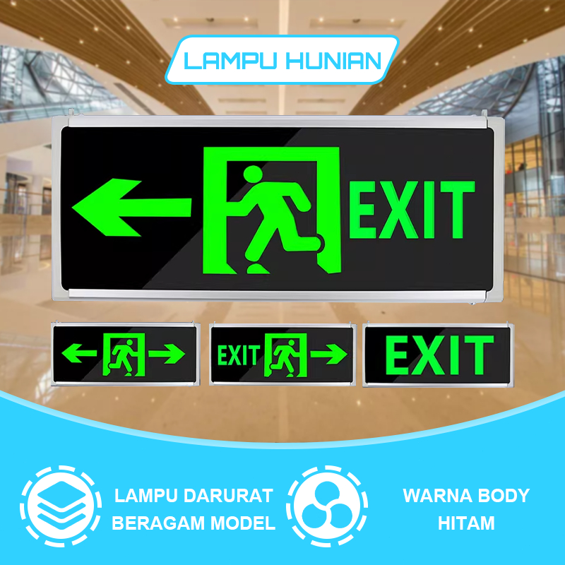 Jual Lampu Emergency Exit LED - Lampu Petunjuk Jalur Evakuasi Kebakaran ...