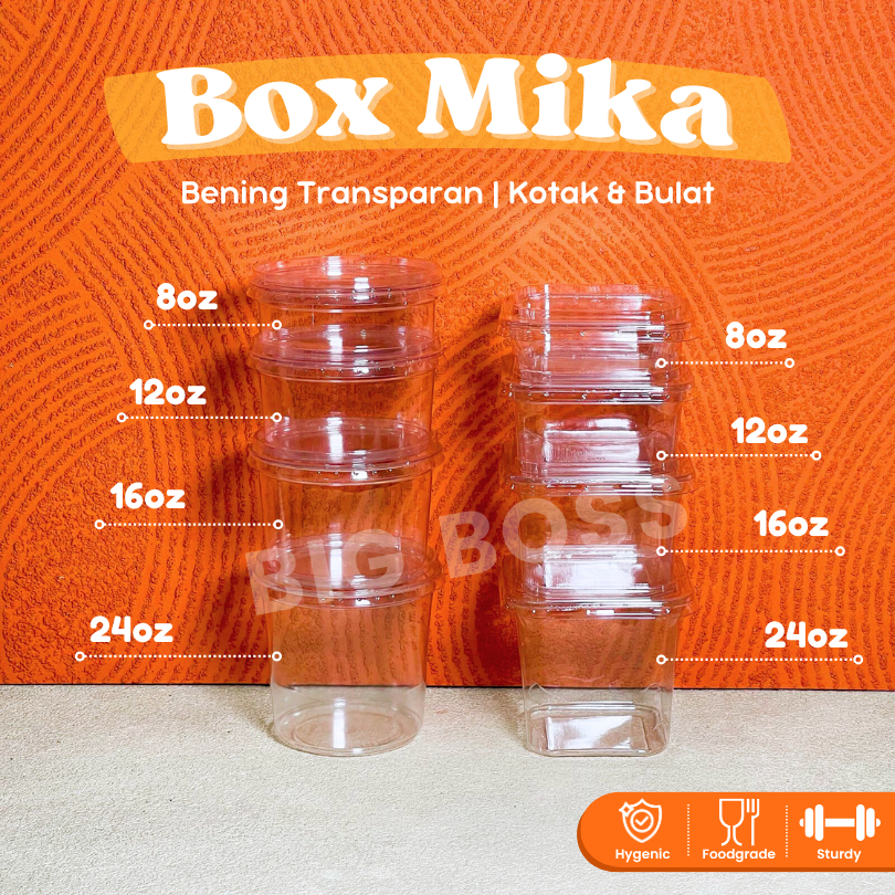Jual [PACK] Mika Box Premium Cookies Kue Pudding Salad Tiramisu / Tray ...