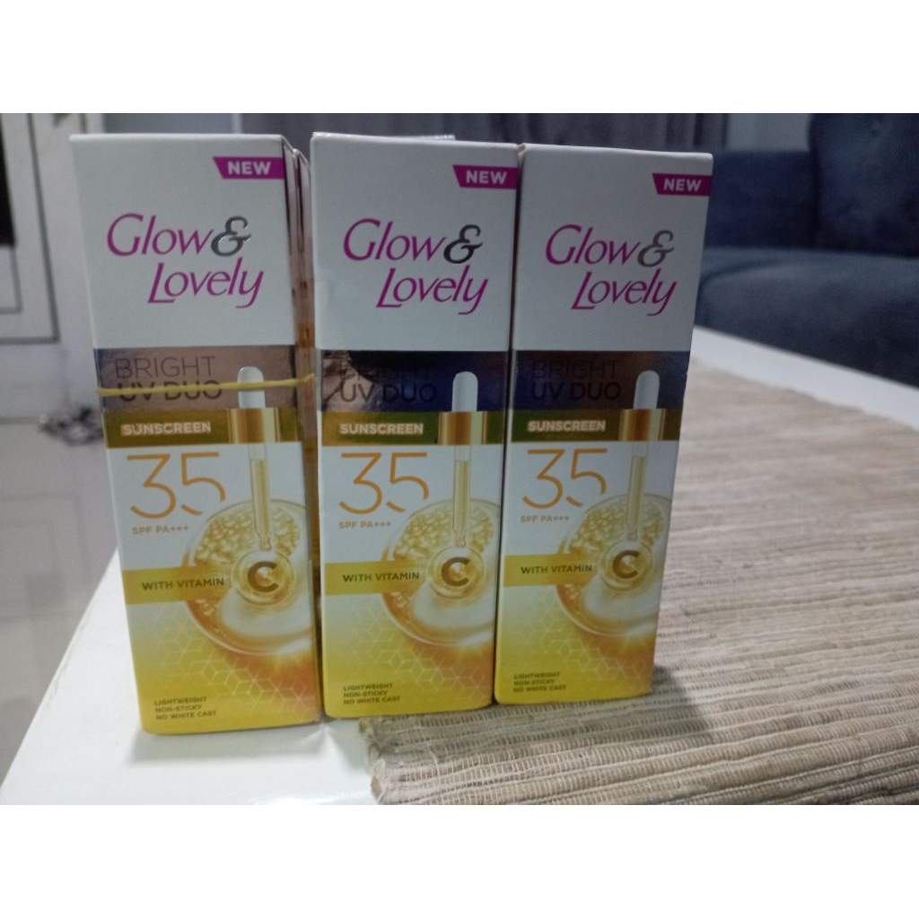 Jual GLOW&LOVELY Sunscreen 35spf+++ 20g (kemasan baru) | Shopee Indonesia